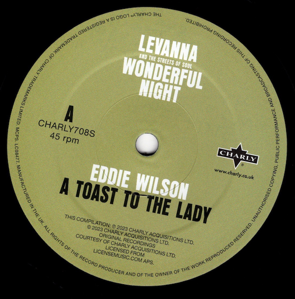 Eddie Wilson - A Toast To The Lady / Sam Fletcher - I'd Think It Over ...